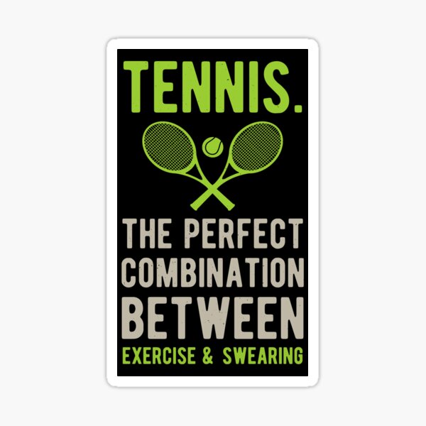 "Funny Tennis" Sticker for Sale by artworkbyrihen | Redbubble