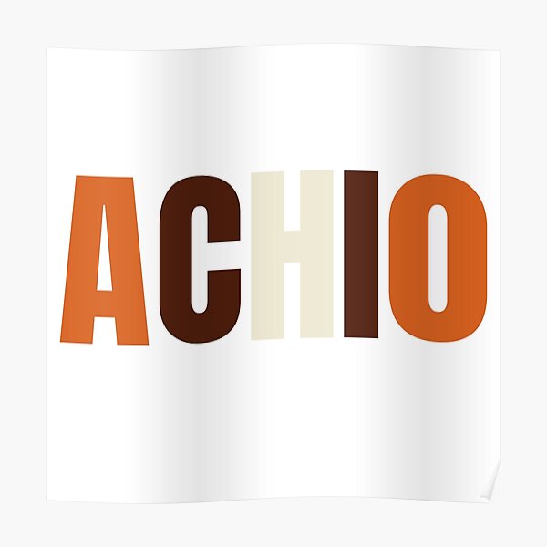 "a chi o - orange and brown" Poster by Emily-Butch | Redbubble