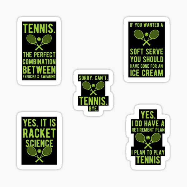 "Pack Funny Tennis" Sticker by artworkbyrihen | Redbubble