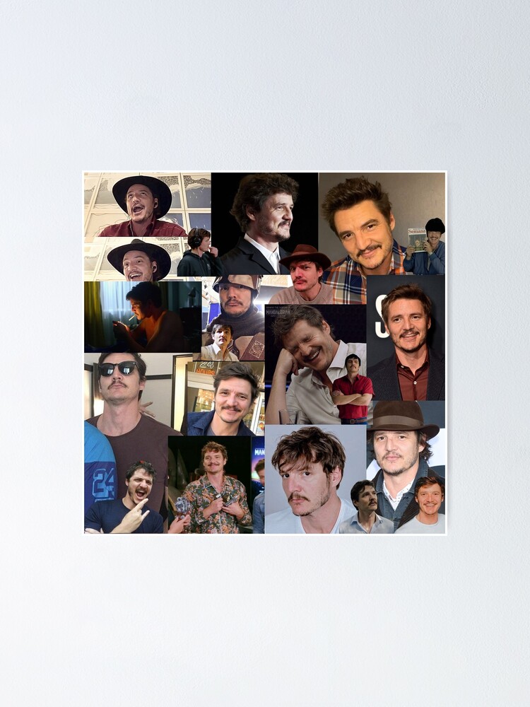 "Pedro Pascal collage pics " Poster by munizart | Redbubble