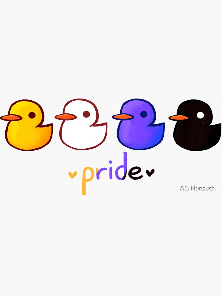"Non-binary Ducks PFlag" Sticker for Sale by NonsuchTheFirst | Redbubble