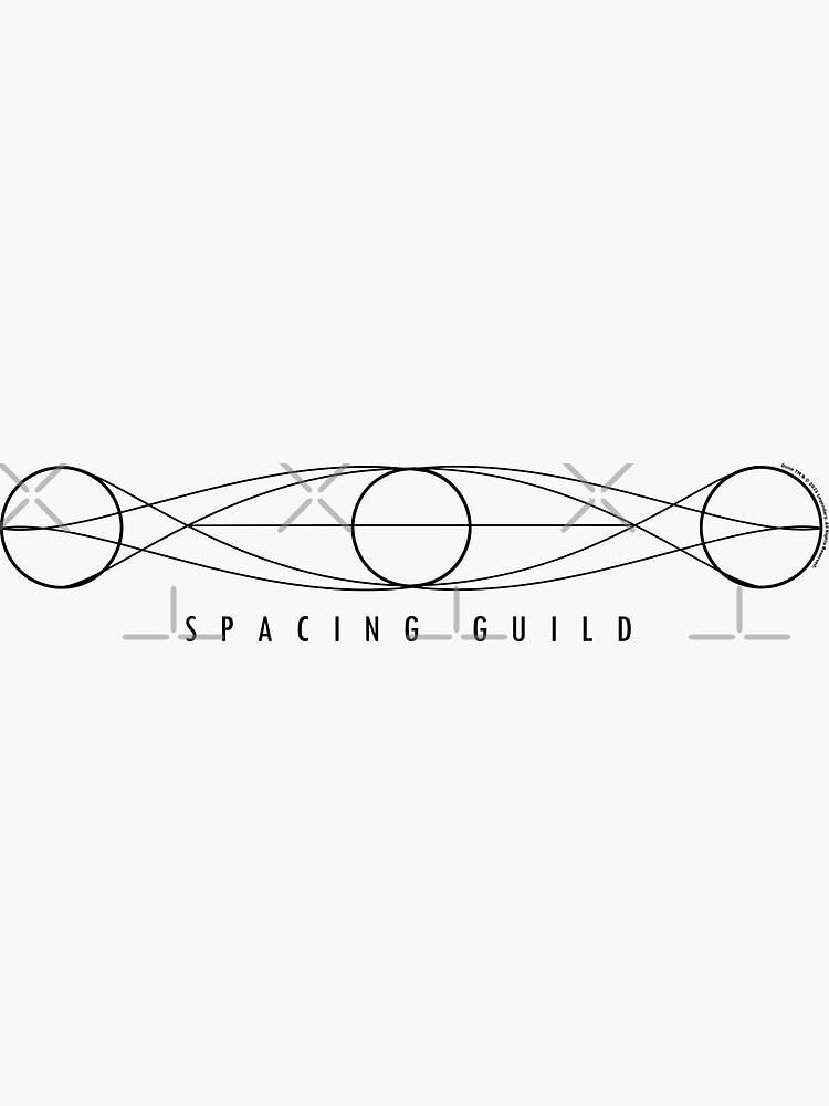 Pegatina «Logotipo de Dune Spacing Guild» de DrawBotanical | Redbubble