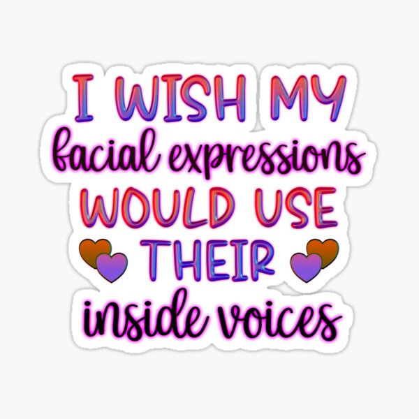 "Facial Expressions" Sticker by texanlisa | Redbubble