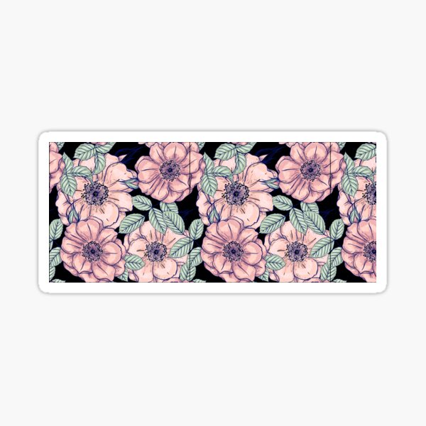 "Pink Floral Design" Sticker by Sathya-Anshika | Redbubble
