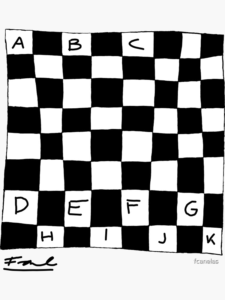"Chess Board Alphabet" Sticker for Sale by fcanelas | Redbubble