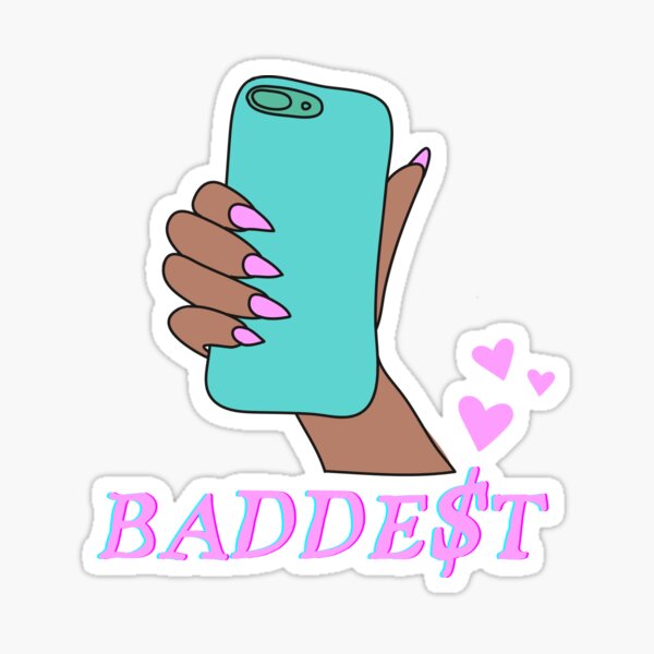 "Baddest Bitty" Sticker for Sale by Glowithgia | Redbubble