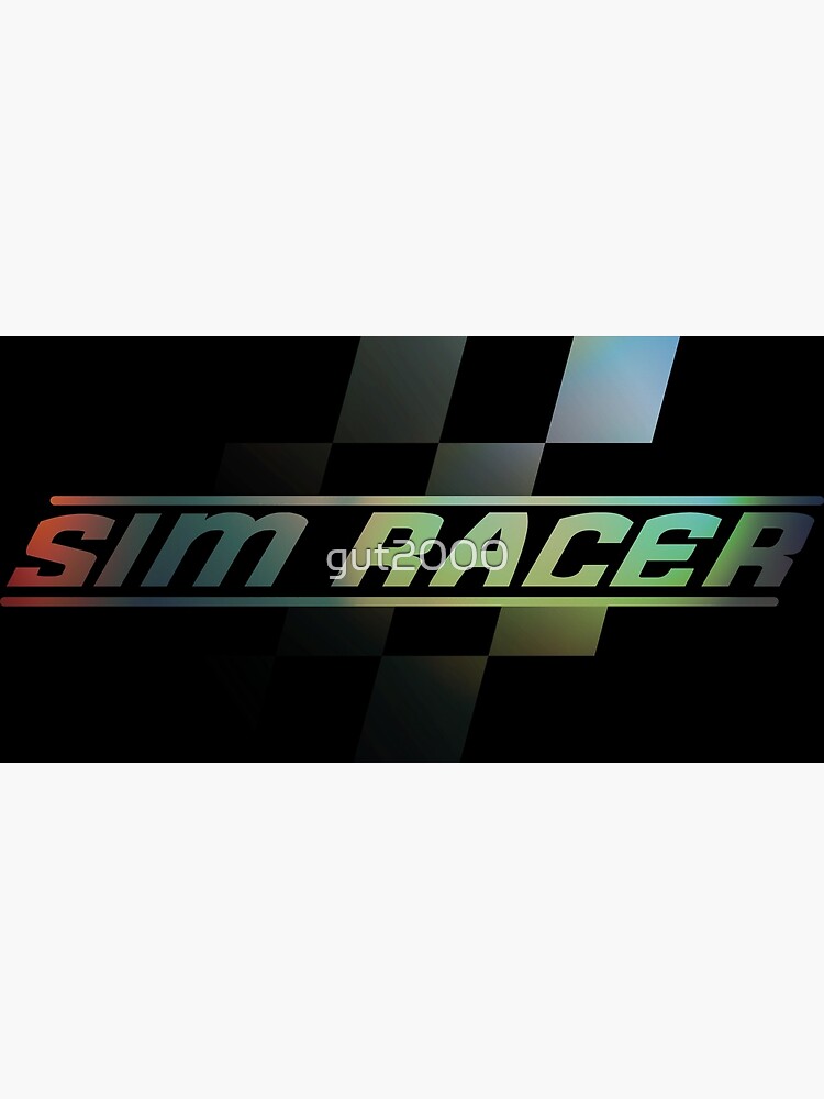 "Sim racing or sim racer checkered flag for simracing" Photographic ...