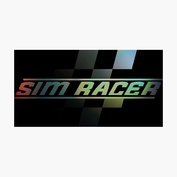 "Sim racing or sim racer checkered flag for simracing" Photographic ...