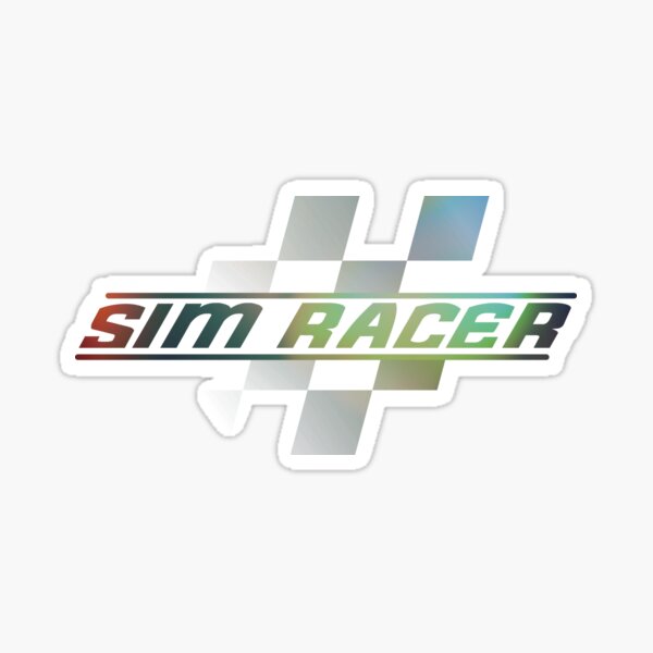 "Sim racing or sim racer checkered flag for simracing" Sticker for Sale ...
