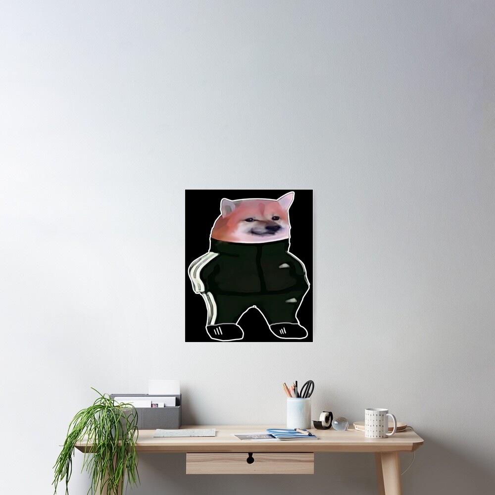 Póster «Cheems Chándal Doge Slav Shiba Inu Meme» de Slav-Art | Redbubble
