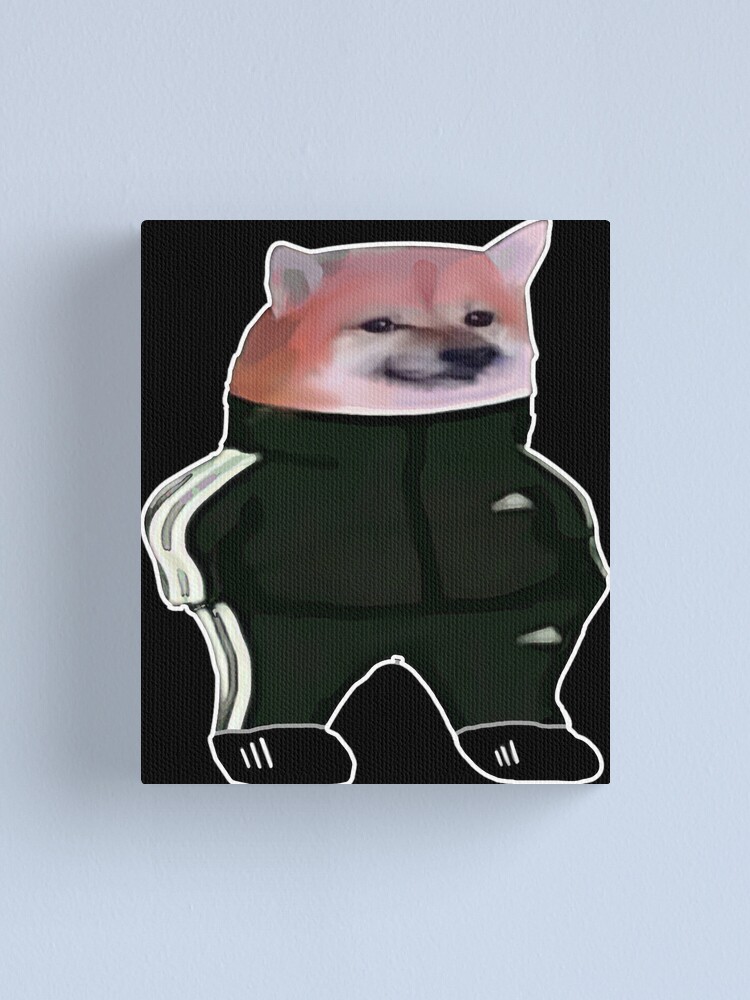 "Cheems Tracksuit Doge Slav Shiba Inu Meme " Canvas Print by Slav-Art ...