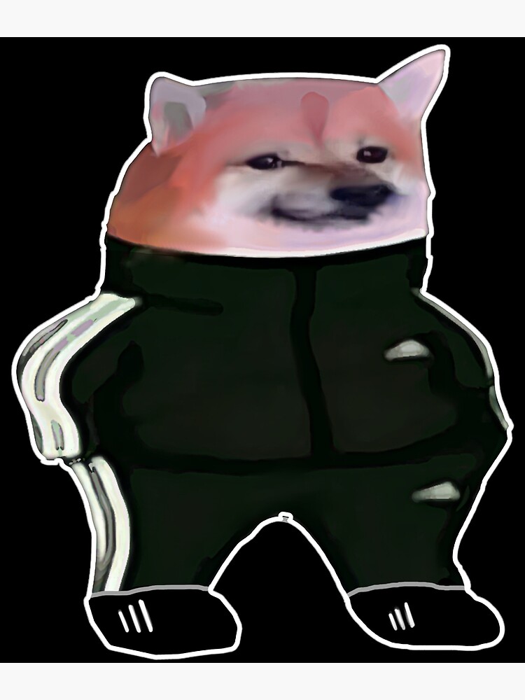 "Cheems Tracksuit Doge Slav Shiba Inu Meme " Poster by Slav-Art | Redbubble