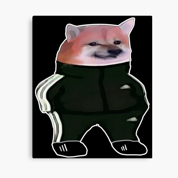 "Cheems Tracksuit Doge Slav Shiba Inu Meme " Canvas Print by Slav-Art ...