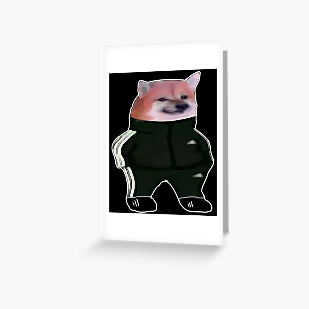 Tarjetas de felicitación «Cheems Chándal Doge Slav Shiba Inu Meme» de ...