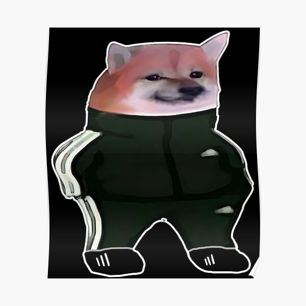 Poster « Cheems Survêtement Doge Slav Shiba Inu Meme », par Slav-Art ...