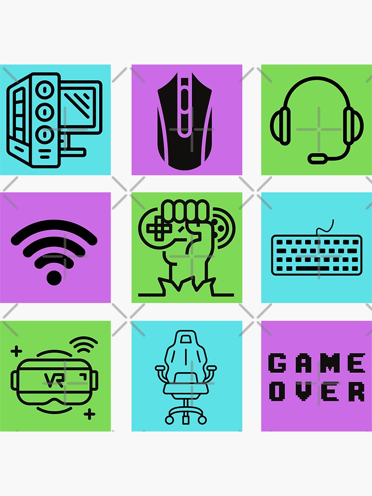 "Gaming 101" Sticker by MayaCordalia | Redbubble