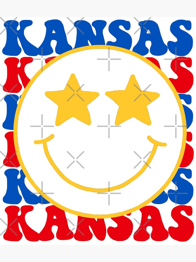 "kansas smiley face with star eyes" Poster for Sale by andreariv ...