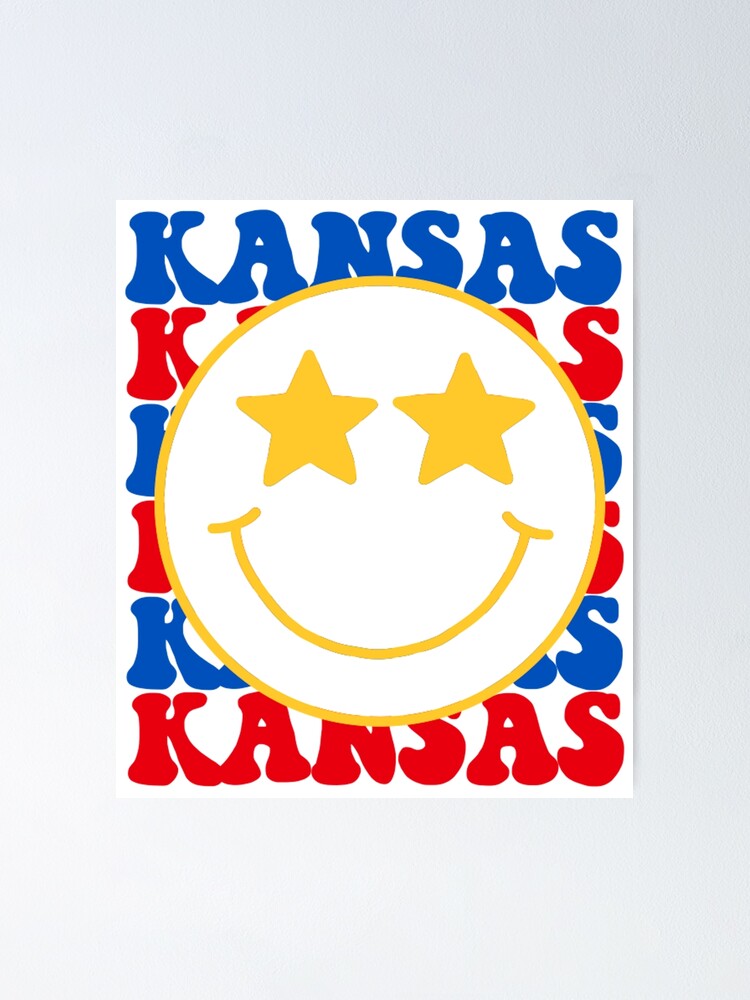 "kansas smiley face with star eyes" Poster for Sale by andreariv ...