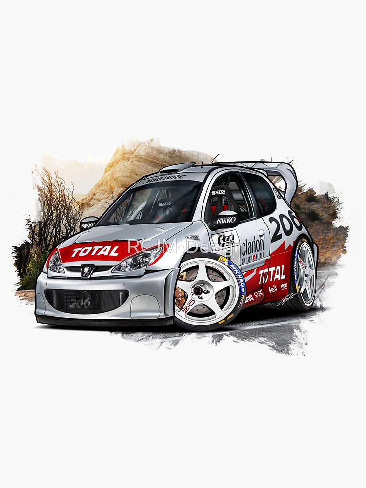 "2001 Peugeot 206 WRC Evo" Sticker for Sale by RCJM-Design | Redbubble
