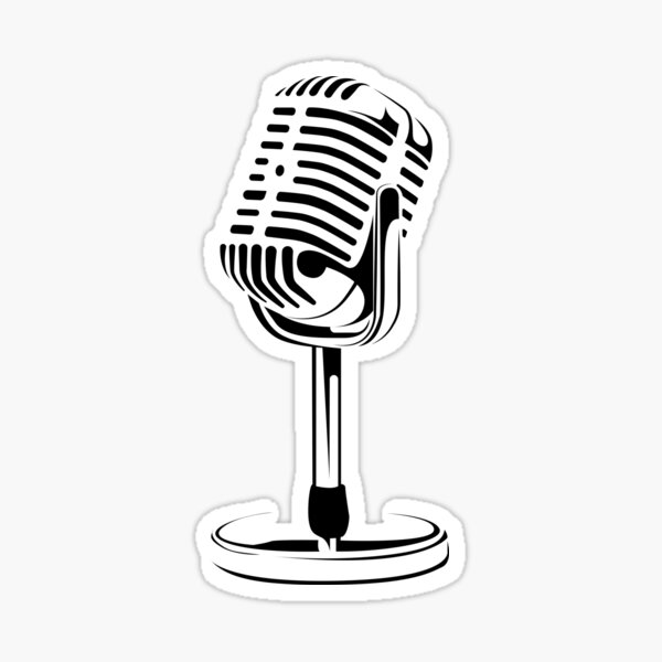 "Hand Drawn Microphone Stickers" Sticker for Sale by Ma3ert | Redbubble