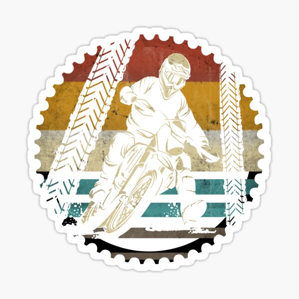 "Motocross Dirt Bike Enduro Off Road Biker retro vintage" Sticker by ...