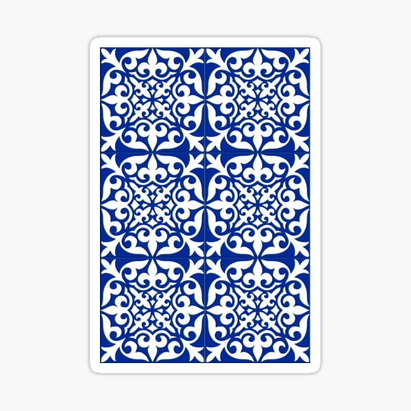 "Moroccan tile - cobalt blue" Sticker by Marymarice | Redbubble