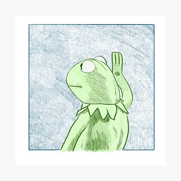 "Kermit rain meme - colour" Photographic Print by geekartistry | Redbubble