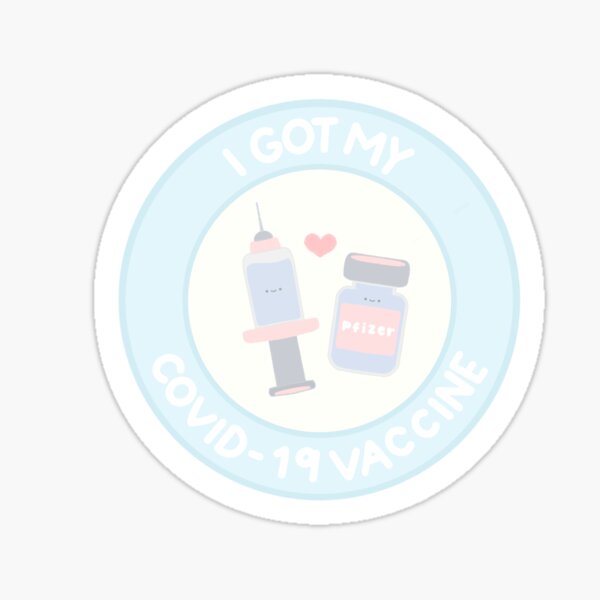 "Cute Pfizer COVID Vaccine " Sticker by illusbyzara | Redbubble