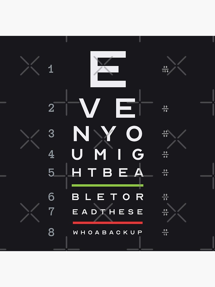 "Funny eye test for readers invading your personal space" Poster for ...