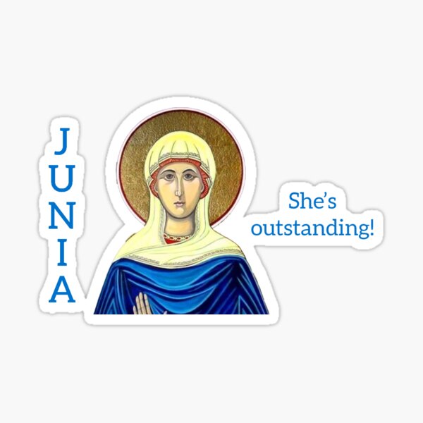 "Saint Junia - She's Outstanding!" Sticker by OregonGirl | Redbubble