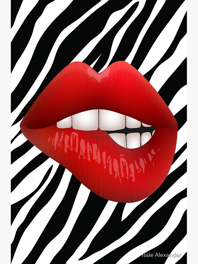 "Hot Lips Zebra Print" Poster by OddSpace | Redbubble