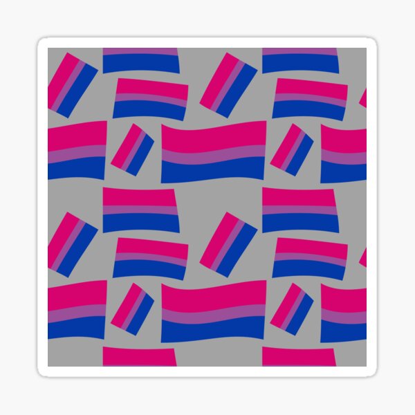 "Bi Pride Flag Waving Flag Design" Sticker for Sale by ksrogersdesigns ...