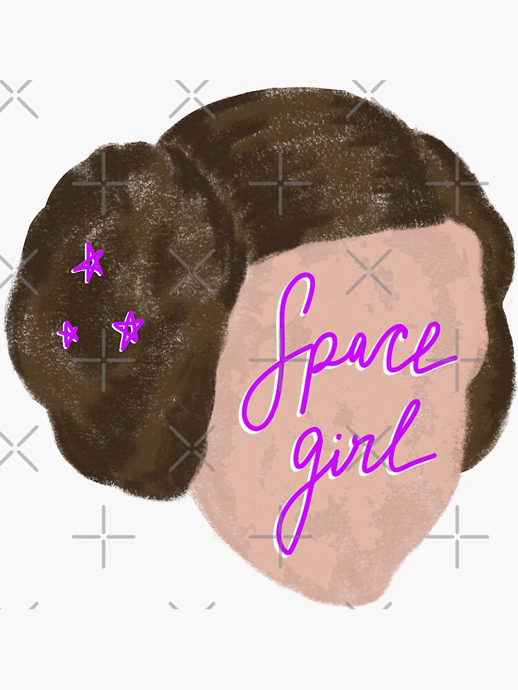 "Space Girl " Sticker by hittkaci | Redbubble