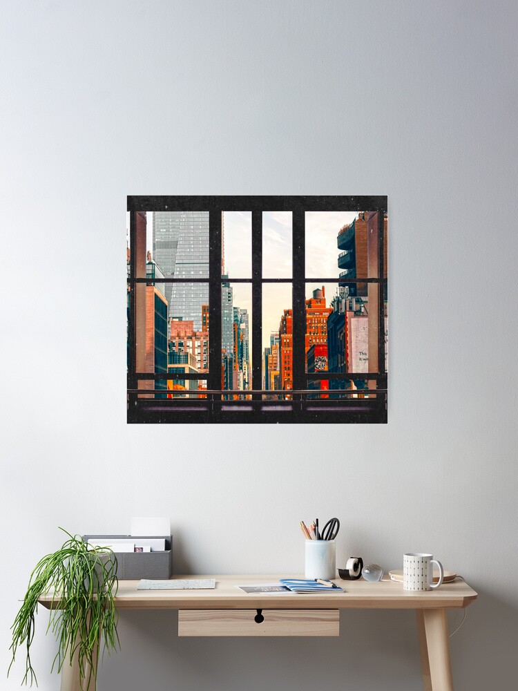 "New York City Window" Poster for Sale by anthonylonder | Redbubble