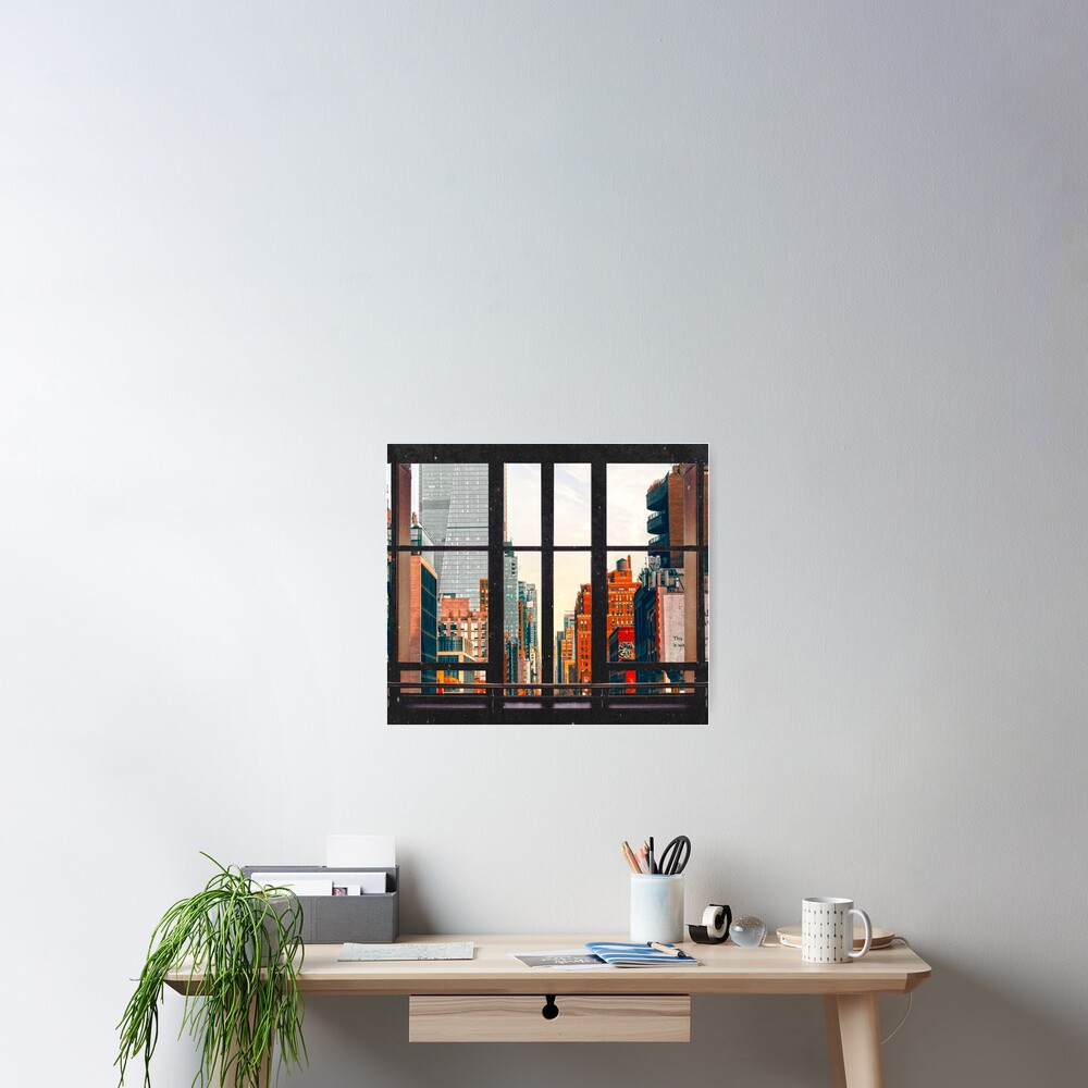 "New York City Window" Poster by anthonylonder | Redbubble
