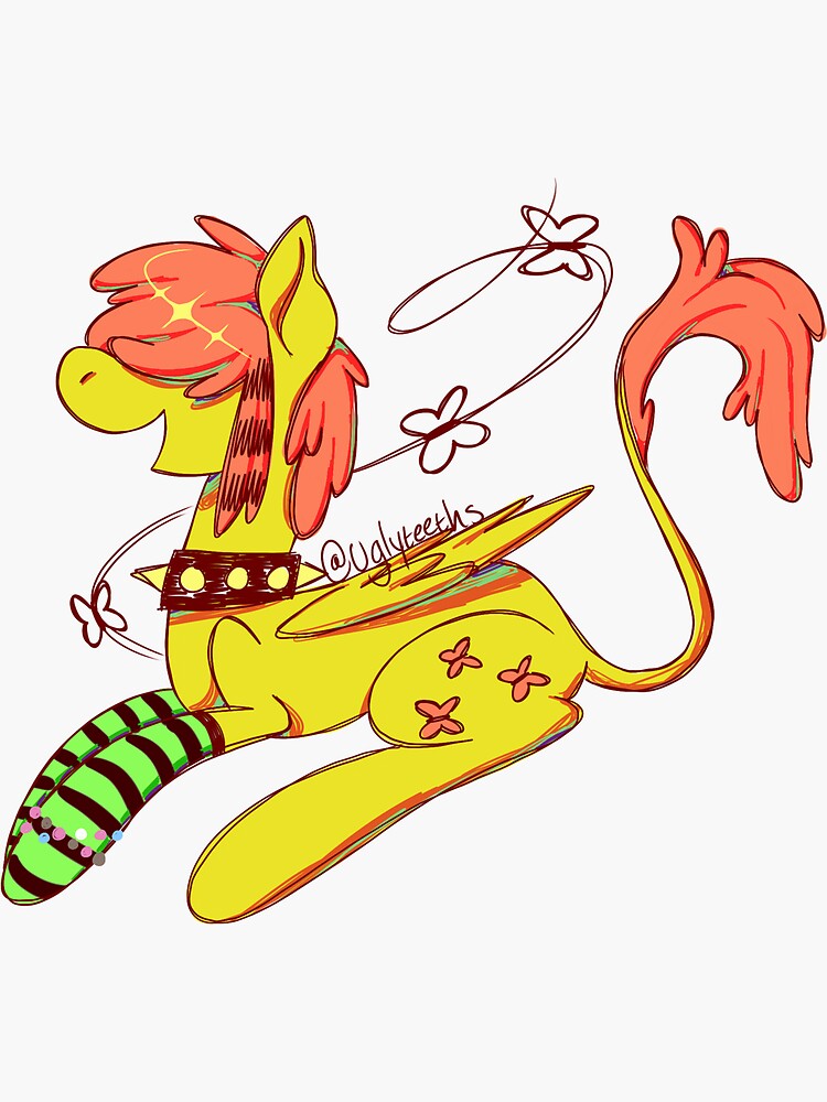 "Transmasc FTM Scemo Fluttershy" Sticker by RabidCreations | Redbubble