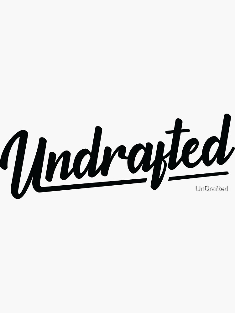 "UnDrafted Logo" Sticker for Sale by UnDrafted | Redbubble