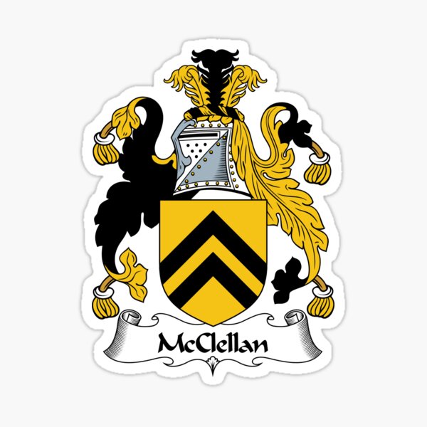 "McClellan Coat of Arms / McClellan Family Crest" Sticker for Sale by ...