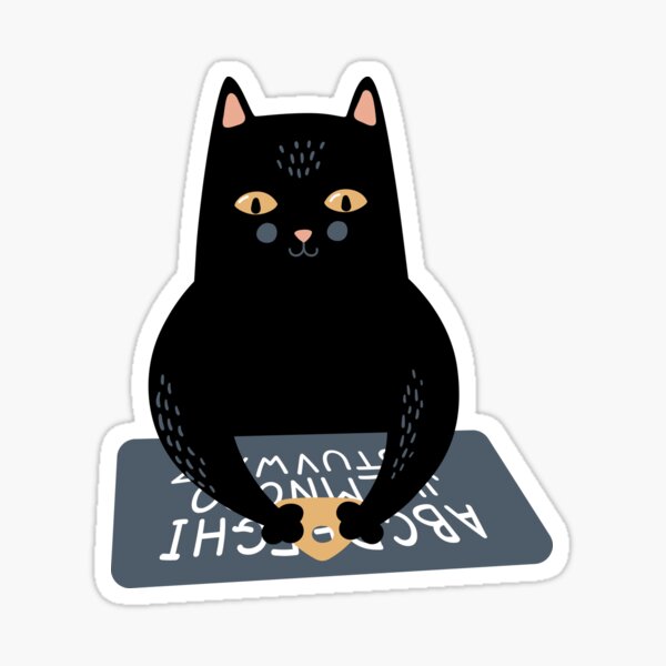 "Cat Ouija Board" Sticker for Sale by Daimonic0 | Redbubble