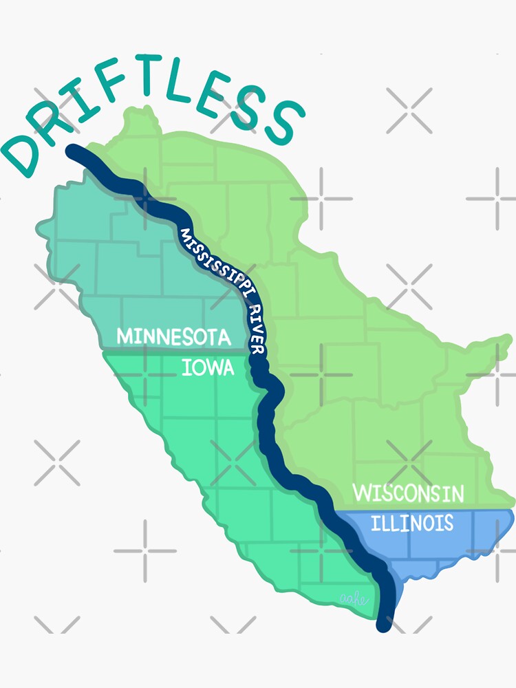 "Driftless" Sticker for Sale by spicyaahe | Redbubble