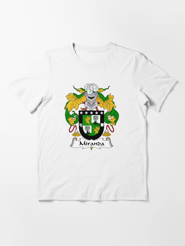 "Miranda Coat of Arms/Family Crest" T-shirt for Sale by carpediem6655 ...