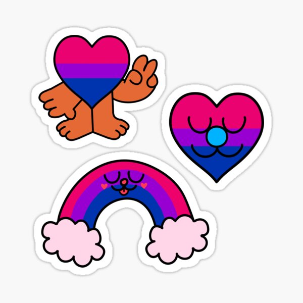 "Bi Pride - Variety Pack" Sticker for Sale by leolavender | Redbubble