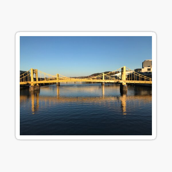 "Pittsburgh Andy Warhol Bridge Water Reflection" Sticker for Sale by ...
