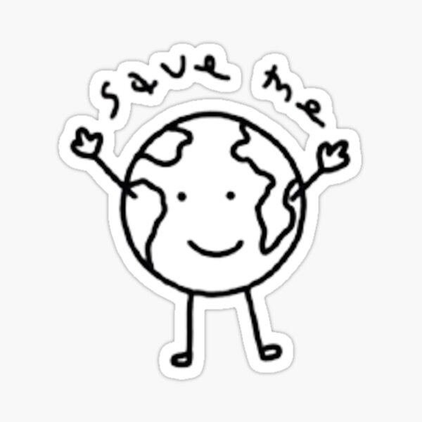 "Planet Earth ( Save Me )" Sticker for Sale by zrvby | Redbubble