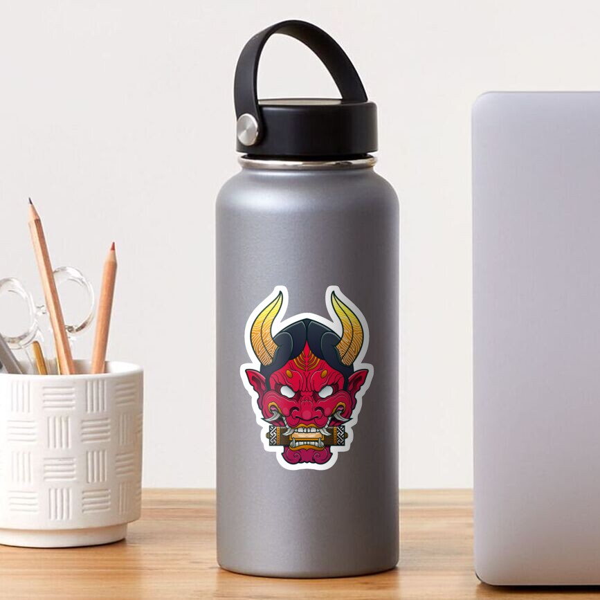 "Hannya Mask" Sticker for Sale by satoriartwork | Redbubble