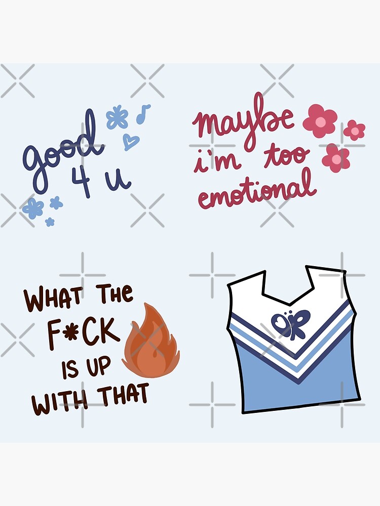 "Good 4 U Sticker Pack 2" Poster by mutualletters | Redbubble