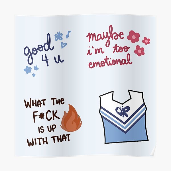 "Good 4 U Sticker Pack 2" Poster by mutualletters | Redbubble