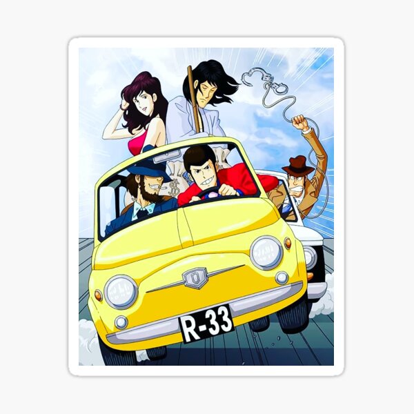 "lupin anime art" Sticker by hendercassin | Redbubble