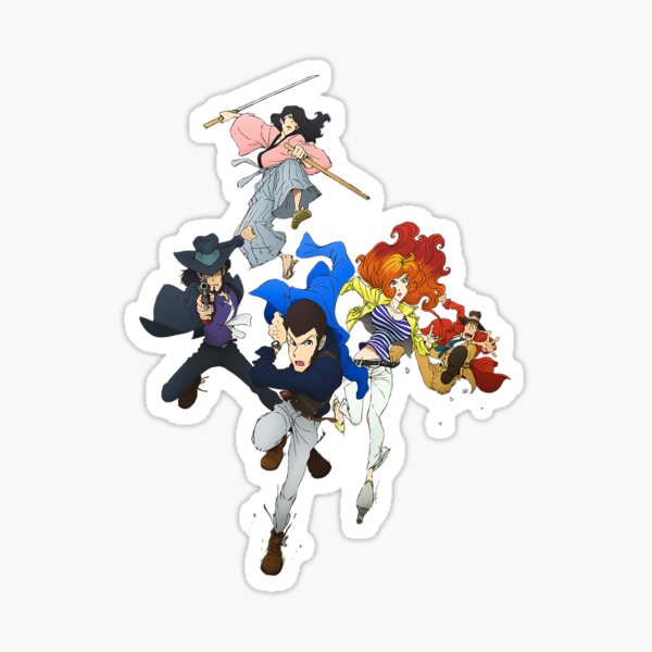 "lupin character anime art" Sticker by hendercassin | Redbubble