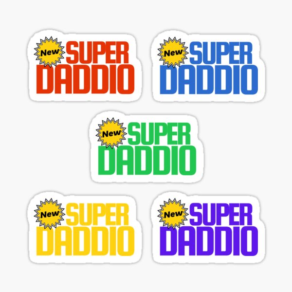 "Supper Daddio Color Sticker Pack" Sticker by Creativish | Redbubble